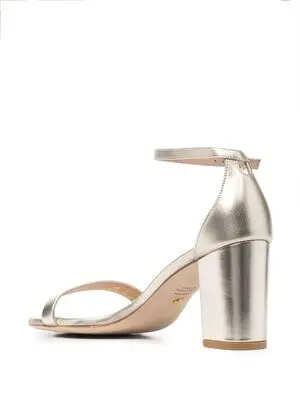 STUART WEITZMAN 80mm Metallic Leather Sandals