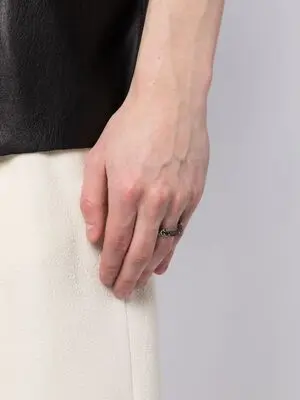 MAOR 18kt Gold Crystal Ring - Black