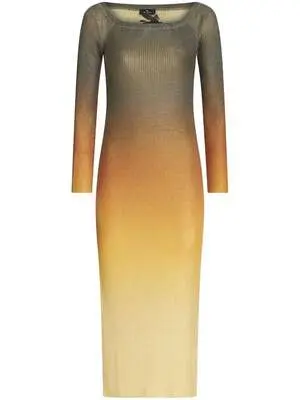 Etro Gradient-effect Ribbed-knit Dress