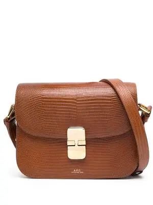 A.p.c. Small Grace Lizard-embossed Shoulder Bag