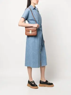 A.p.c. Small Grace Lizard-embossed Shoulder Bag