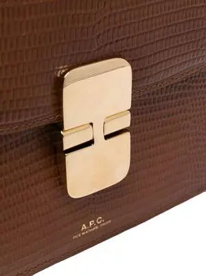 A.p.c. Small Grace Lizard-embossed Shoulder Bag