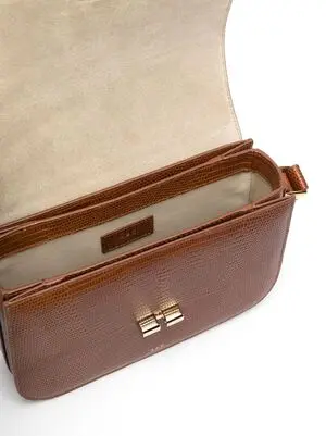 A.p.c. Small Grace Lizard-embossed Shoulder Bag