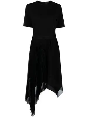 Givenchy Asymmetric Pleated Midi Dress