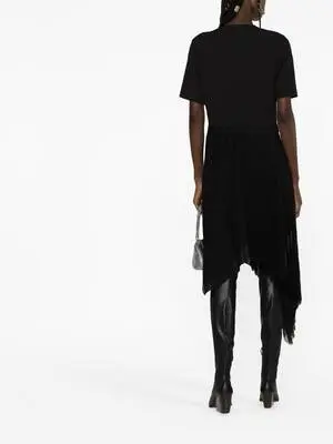 Givenchy Asymmetric Pleated Midi Dress
