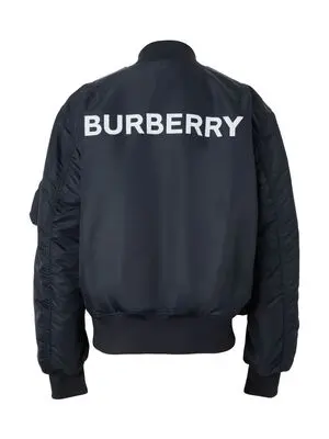 Burberry Logo-print Bomber Jacket - Blue