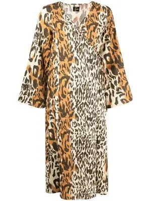 Needles Leopard-print Wrap Dress