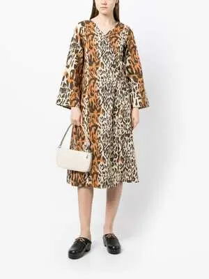Needles Leopard-print Wrap Dress