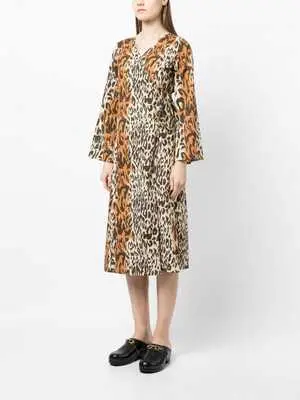 Needles Leopard-print Wrap Dress