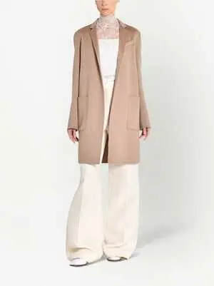 Adam Lippes Gina Open-front Cashmere Coat - Brown