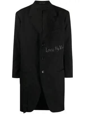 Yohji Yamamoto Notched-lapels Wool Coat