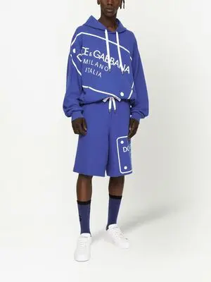 Dolce & Gabbana Logo Print Cotton Sweatshorts