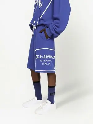 Dolce & Gabbana Logo Print Cotton Sweatshorts