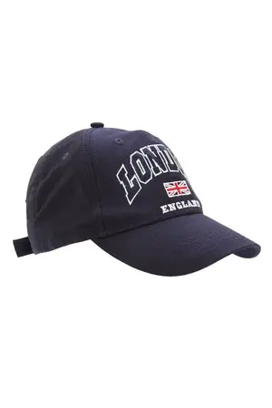UNIVERSAL TEXTILES Mens London England Union Jack Baseball Cap - Blue