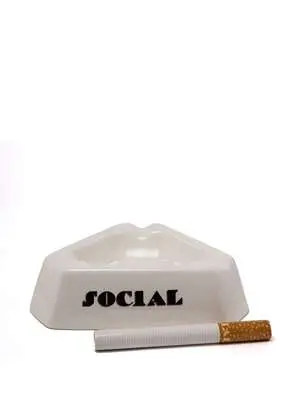SELETTI Slogan-print Porcelain Ashtray