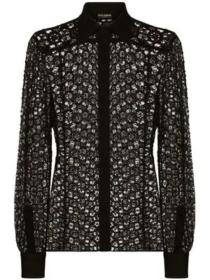 Dolce & Gabbana Sicilia-fit Macramé-lace Single-breasted Blazer