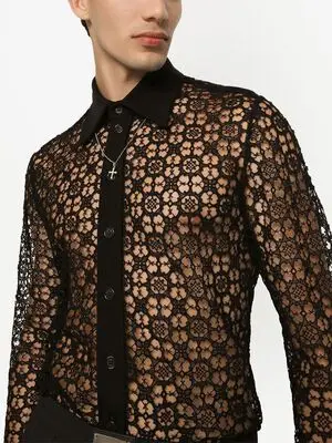 Dolce & Gabbana Sicilia-fit Macramé-lace Single-breasted Blazer