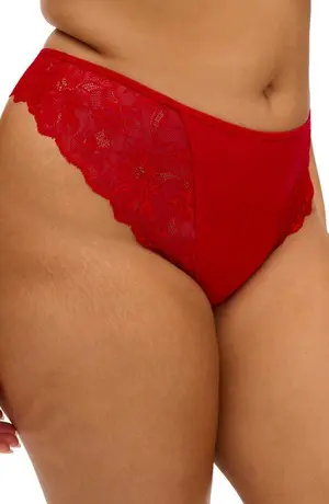 Elomi Brianna Lace & Mesh Thong