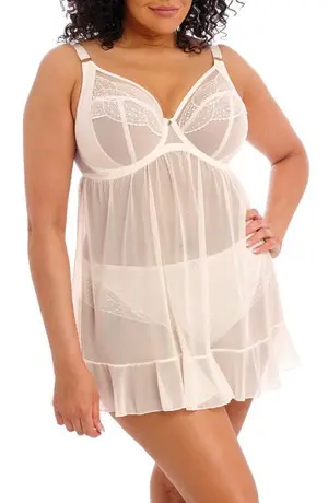Elomi Priya Full Figure Underwire Babydoll Vanilla