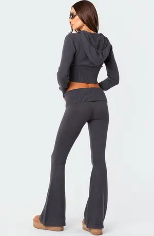 EDIKTED Desiree Knit Flare Pants