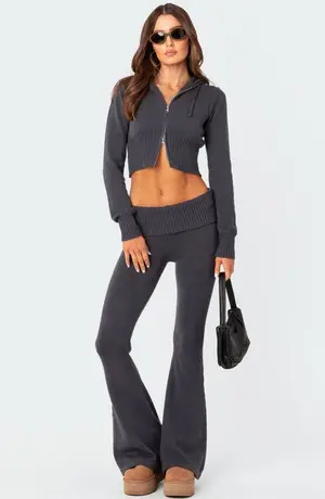 EDIKTED Desiree Knit Flare Pants