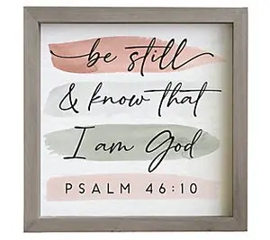 SINCERE SURROUNDINGS 10' Be Still & Know Rustic Frame - One-color