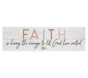 SINCERE SURROUNDINGS 24' Faith Courage Vintage Pallet Board - One-color