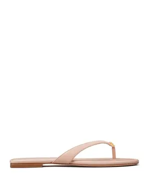 Tory Burch Capri Leather Flip Flops - Shell Pink