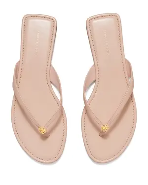 Tory Burch Capri Leather Flip Flops - Shell Pink