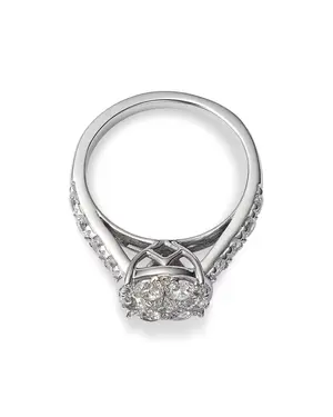 Bloomingdale'S 14k Gold Diamond Cluster Ring 1.60 Tcw