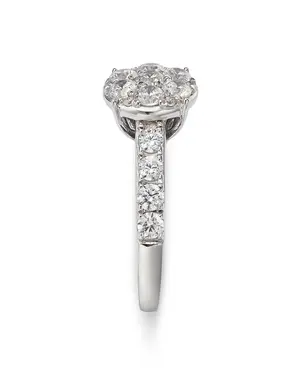 Bloomingdale'S 14k Gold Diamond Cluster Ring 1.60 Tcw