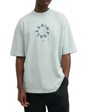 ALLSAINTS Tierra Graphic Tee Aquatic Blue