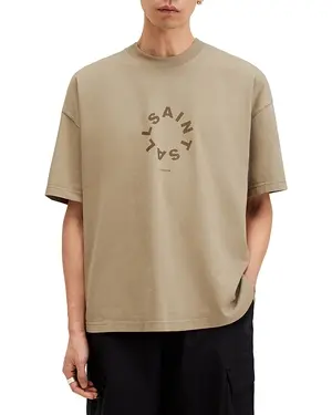 ALLSAINTS Tierra Graphic Tee Ash Khaki