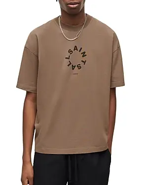 ALLSAINTS Tierra Graphic Tee Chai Brown
