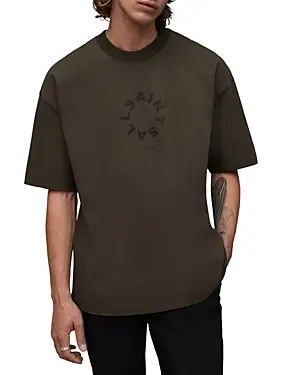 ALLSAINTS Tierra Graphic Tee Dark Ivy