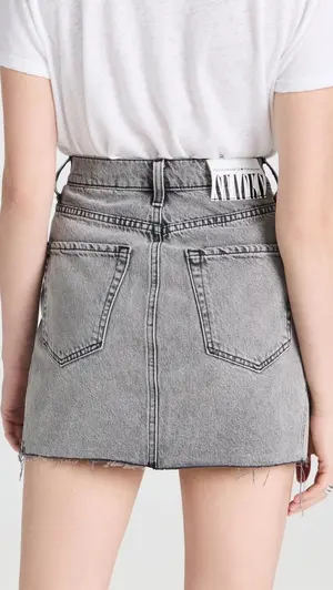 MOTHER High Waisted Wedge Micro Skirt