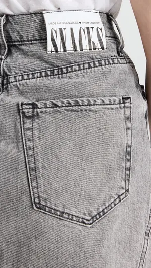 MOTHER High Waisted Wedge Micro Skirt