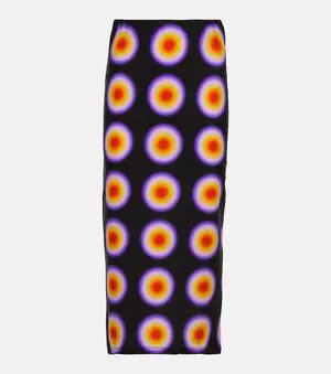 Sportmax Sportmax Gestro Printed Midi Skirt Multicoloured
