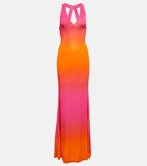 LOUISA BALLOU High Sea Printed Maxi Dress