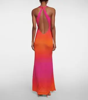 LOUISA BALLOU High Sea Printed Maxi Dress