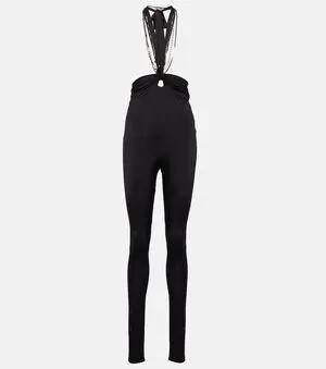 Attico Ruby Halterneck High-rise Slim Pants