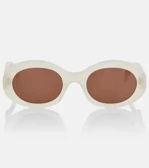 Celine Celine Eyewear Triomphe 01 Oval Sunglasses White