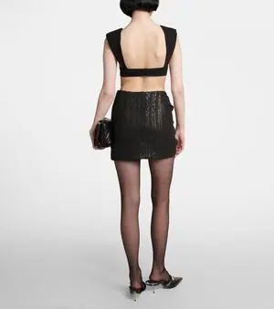 THE MANNEI Wishaw Leather Miniskirt