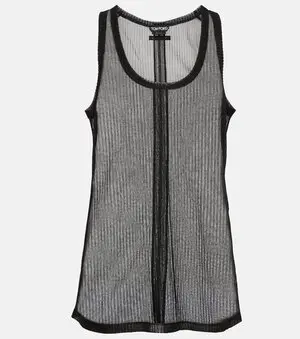 TOM FORD Semi-sheer Ribbed Tank Top
