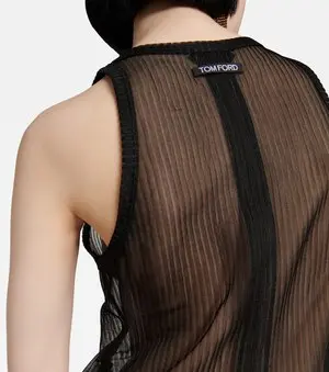 TOM FORD Semi-sheer Ribbed Tank Top