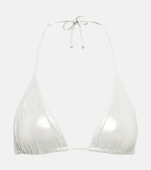 Norma Kamali Metallic Triangle Bikini