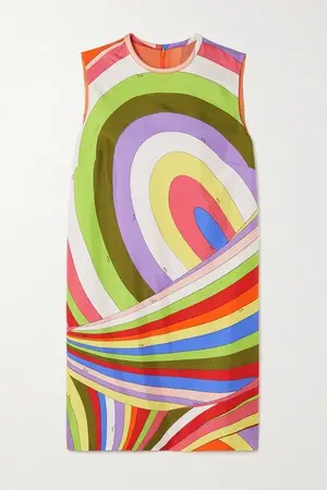 Emilio Pucci Printed Silk-twill Mini Dress