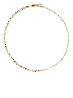 Lizzie Mandler 18kt Yellow Diamond Tennis Necklace - Gold