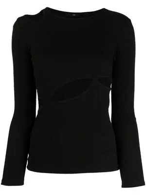 J KOO Cut-out Detail Long Sleeve Sweatshirt