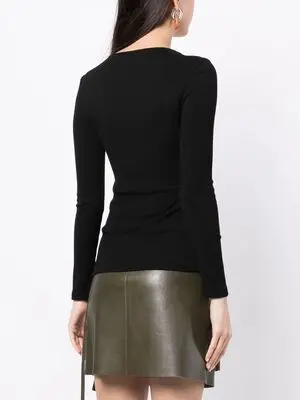 J KOO Cut-out Detail Long Sleeve Sweatshirt